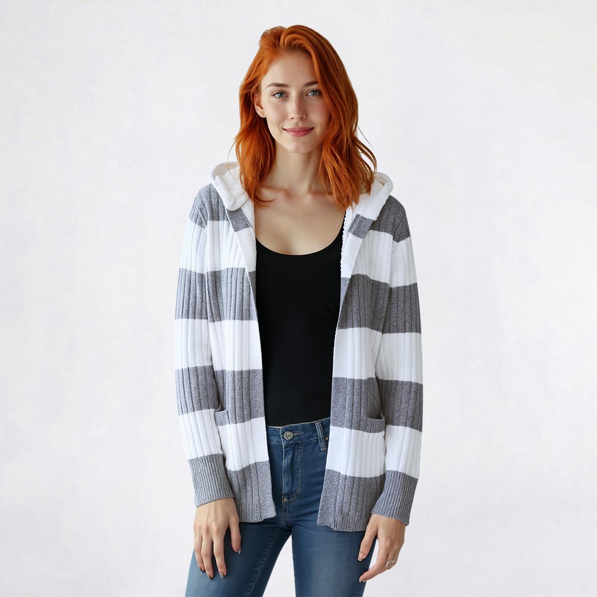 Click here for Juniors Madden Girl Wide Stripe Cardigan with Sher... prices